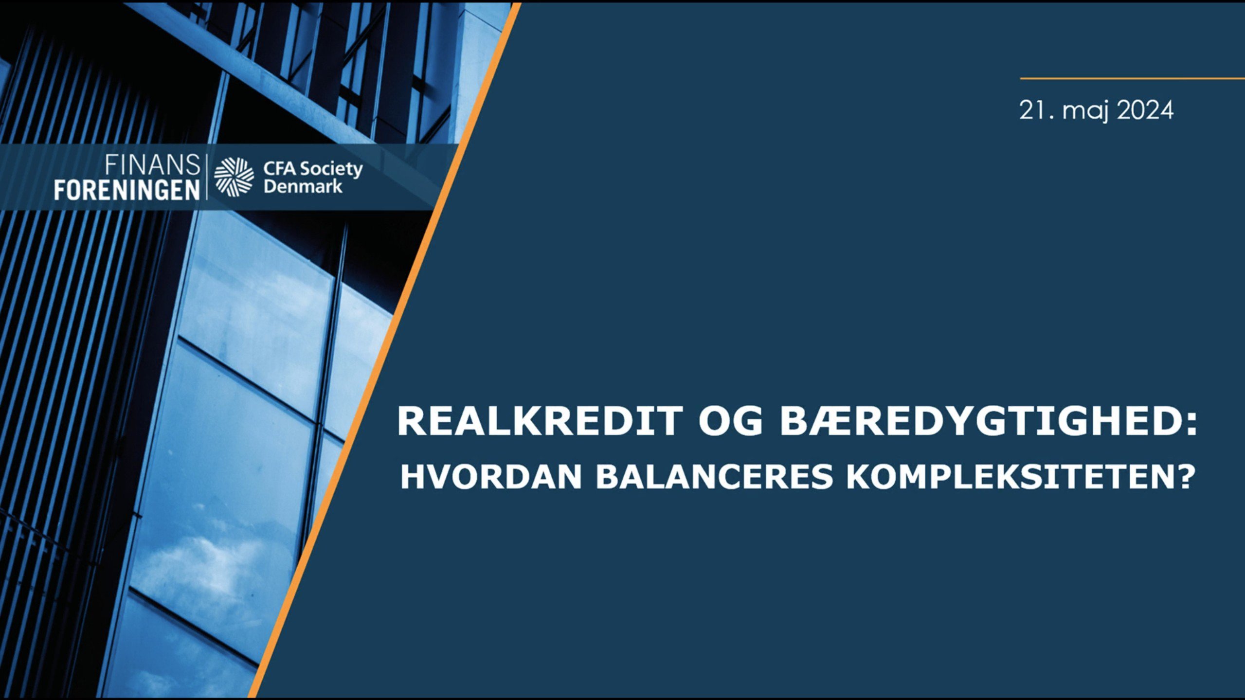 Realkredit og bæredygtighed - Finansforeningen - CFA Society Denmark